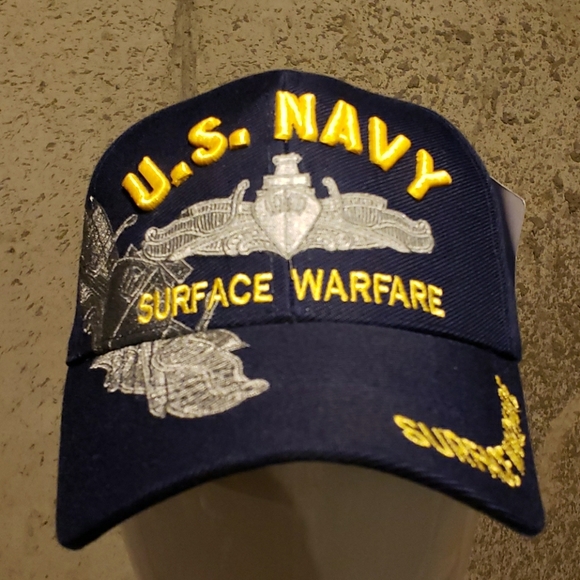 Accessories | Military Vintage Us Navy Surface Warfare Hat | Poshmark